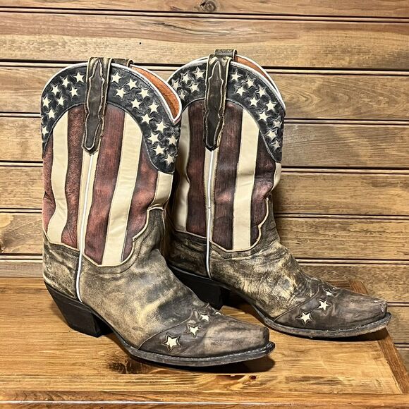 Dan Post | Shoes | Dan Post American Flag Women Leather Western Cowboy ...